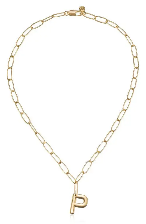 Ettika Initial Pendant Necklace - Gold - P