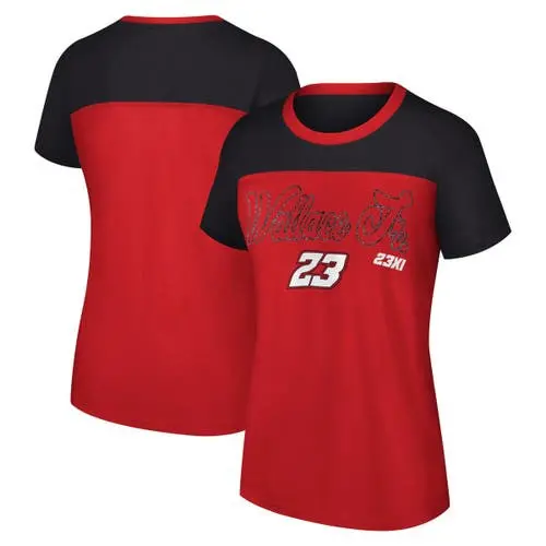 G-III 4HER BY CARL BANKS Bubba Wallace Cheer Color Blocked T-shirt - Black