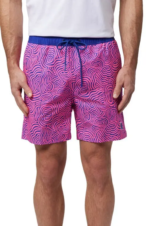 Psycho Bunny Verona Print Swim Trunks