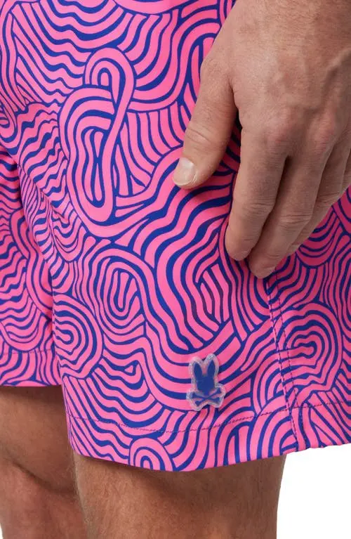 Psycho Bunny Verona Print Swim Trunks