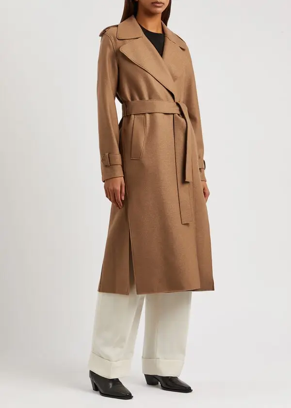 Harris Wharf London Belted Wool Trench Coat