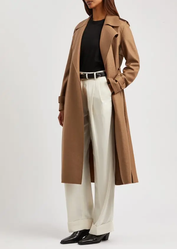 Harris Wharf London Belted Wool Trench Coat