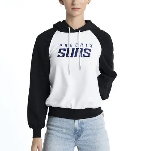 LUSSO Phoenix Suns Raglan Pullover Hoodie - White