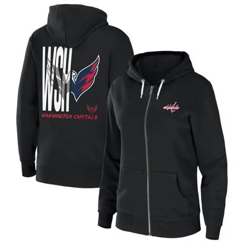 WEAR BY ERIN ANDREWS Washington Capitals Full-zip Fleece Hoodie - Black