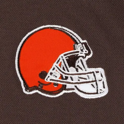 Tommy Hilfiger Brown Cleveland Browns Color Block Polo - Orange