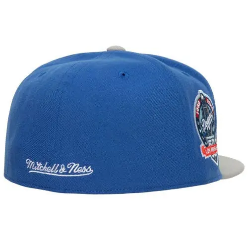 Mitchell & Ness Gray Los Angeles Dodgers Bases Loaded Fitted Hat