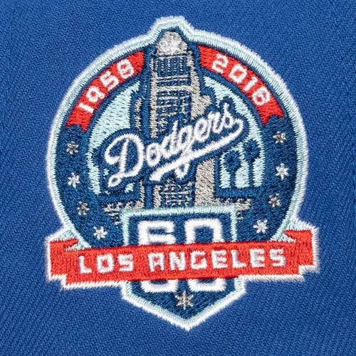 Mitchell & Ness Gray Los Angeles Dodgers Bases Loaded Fitted Hat