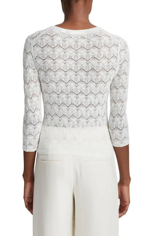 Vince Long Sleeve Cotton Lace Top