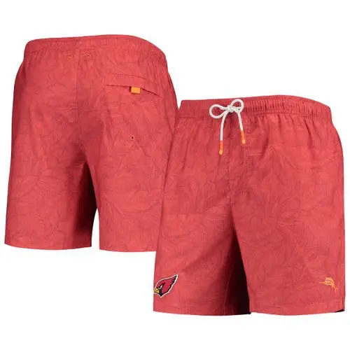 Tommy Bahama Arizona Cardinals Layered Leaves Swim Trunks - Cardinal