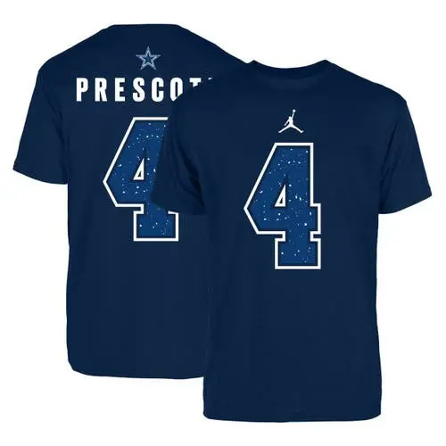 JORDAN BRAND Dak Prescott Dallas Cowboys Name & Number T-shirt - Navy