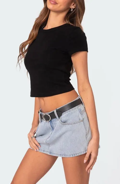 EDIKTED Better Basics Crop T-shirt - Black