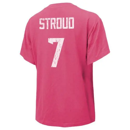 MAJESTIC THREADS C.j. Stroud Houston Texans Name & Number T-shirt - Pink