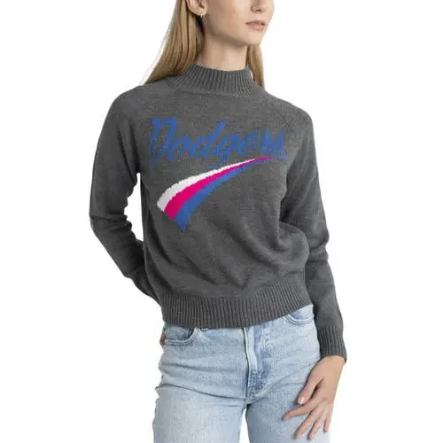 LUSSO Los Angeles Dodgers Serena Raglan Pullover Sweater