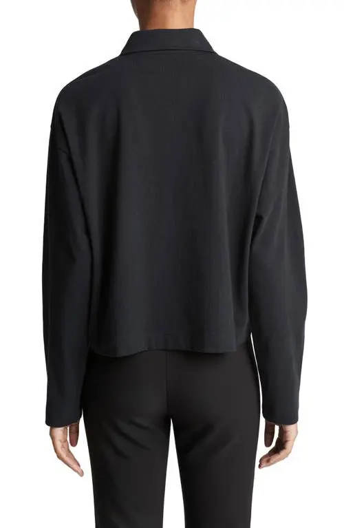 Vince Easy Long-sleeve Cotton Polo