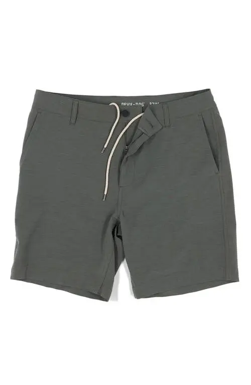 DEVIL-DOG DUNGAREES 8" Hybrid Shorts - Light Grey