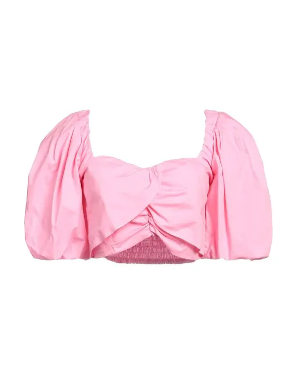 MSGM Gathered Poplin Crop Top
