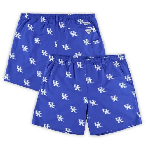 Columbia Kentucky Wildcats Big & Tall Backcast Ii Allover Print Logo Omni-shade Shorts - Royal