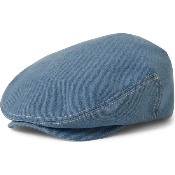 Brixton Hooligan Herringbone Cap - Denim/off White