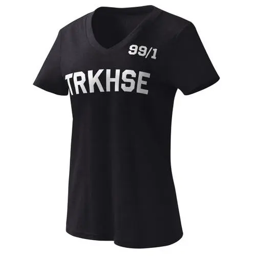 G-III 4HER BY CARL BANKS Trackhouse Racing Dream Team V-neck T-shirt - Black