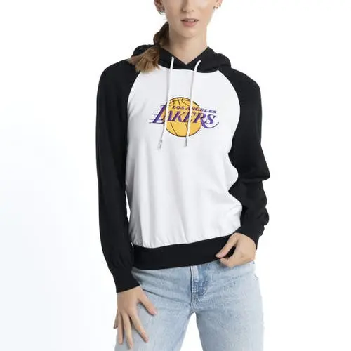 LUSSO Los Angeles Lakers Marlowe Tri-blend Raglan Pullover Hoodie