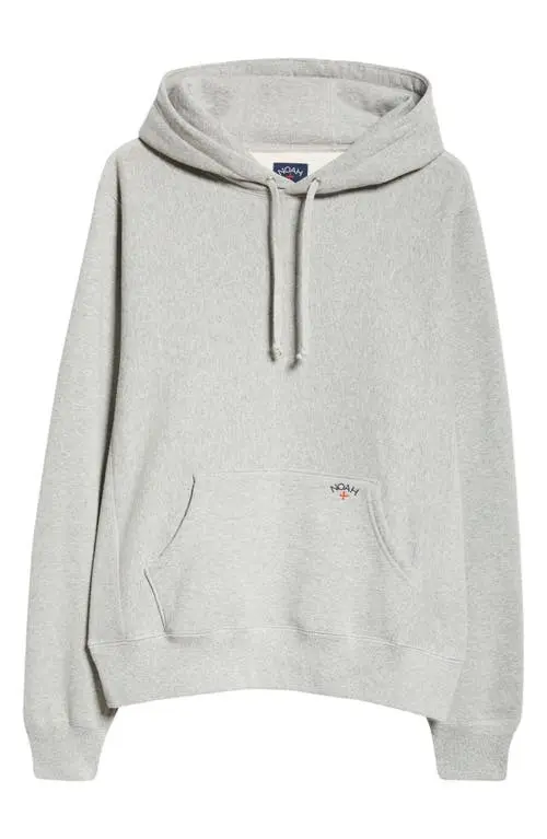 NOAH Classic Cotton French Terry Hoodie - Heather Grey