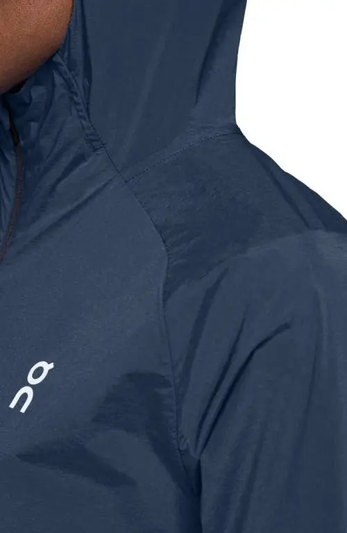 On Core Hooded Packable Running Jacket - Denim/navy