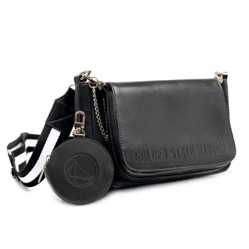 LUSSO Golden State Warriors Rianna Multi Pouchette Bag - Black