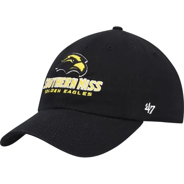 '47 Southern Miss Golden Eagles Clean Up Adjustable Hat - Black