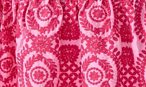 Adelyn Rae Luisa Embroidered Midi Dress In Pink/Magenta - 45% Off |  Editorialist