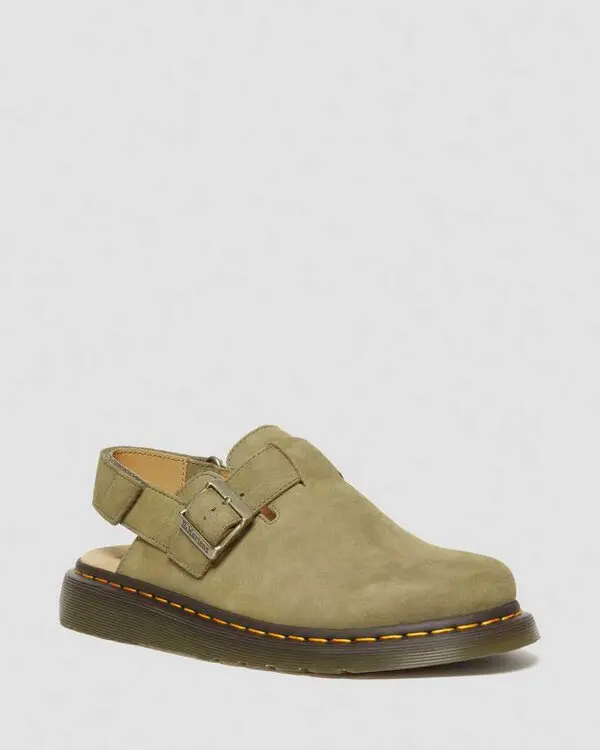 Dr. Martens Jorge Ii Tumbled Nubuck Leather Slingback Mules