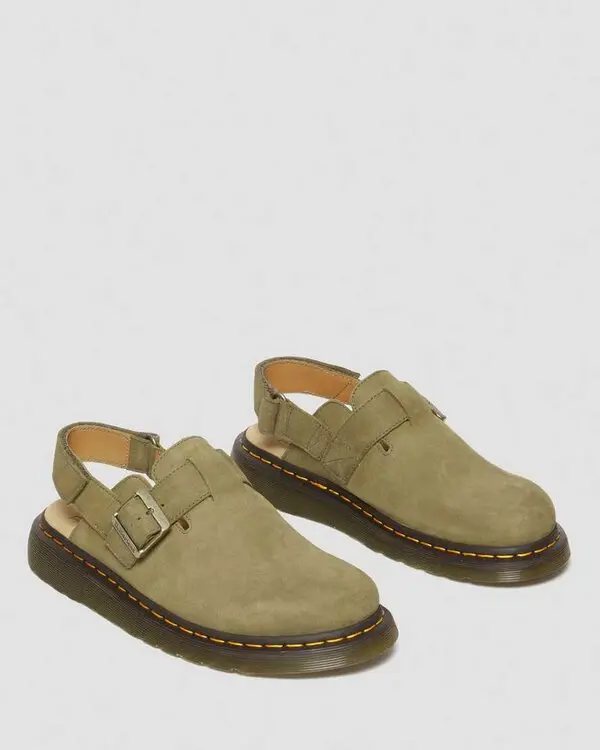 Dr. Martens Jorge Ii Tumbled Nubuck Leather Slingback Mules