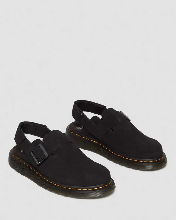 Dr. Martens Jorge Ii Suede Slingback Mules - Black