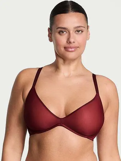Victoria's Secret Very Sexy Angelight Lightly Lined Scoop Plunge Bra - Red