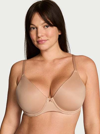 Victoria's Secret Body Victoria Invisible Lift Lace Full-coverage Minimizer Bra - Beige