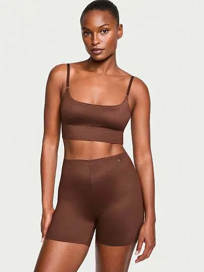 Victoria's Secret Bodywear Victoria With Feathersoft™ Innovation Bike Shorts - Brown