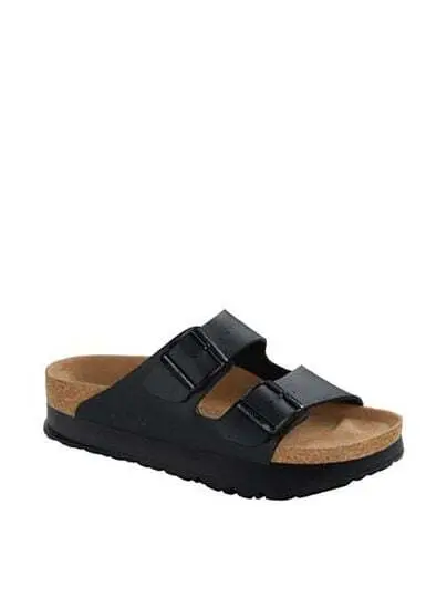 Pink Birkenstock Arizona Platform Vegan Sandals - Black