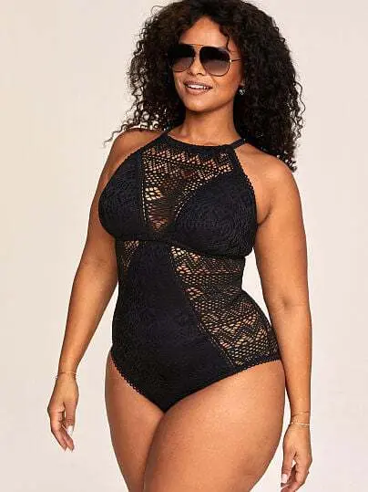 Victoria's Secret Adore Me Margaret Crochet One-piece Swimsuit - Black