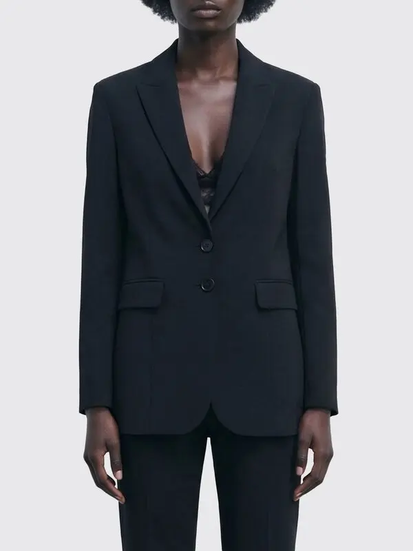Patrizia Pepe Single-breasted Blazer With Removable Jewelled Brooch