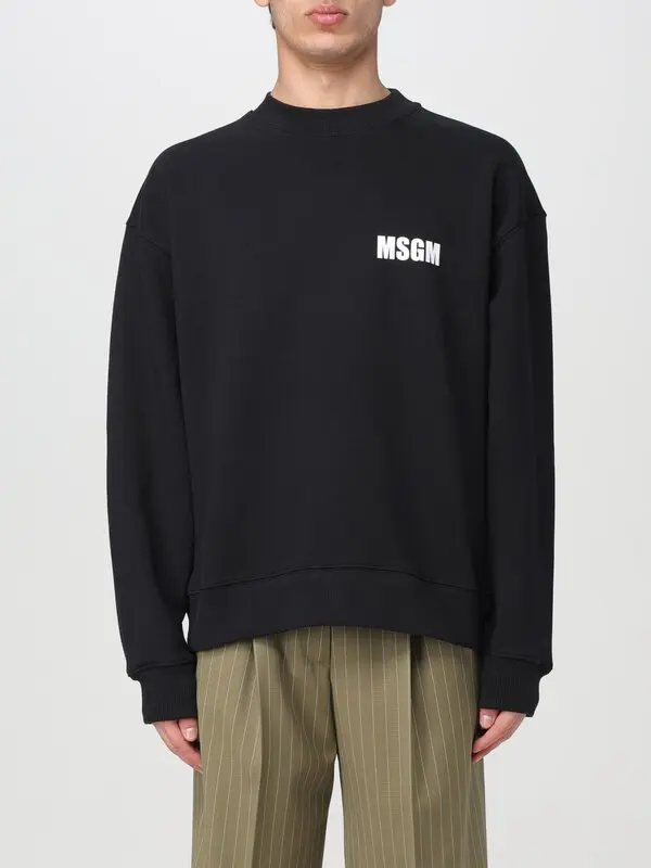 MSGM Sweatshirt With Graphic Logo - Black