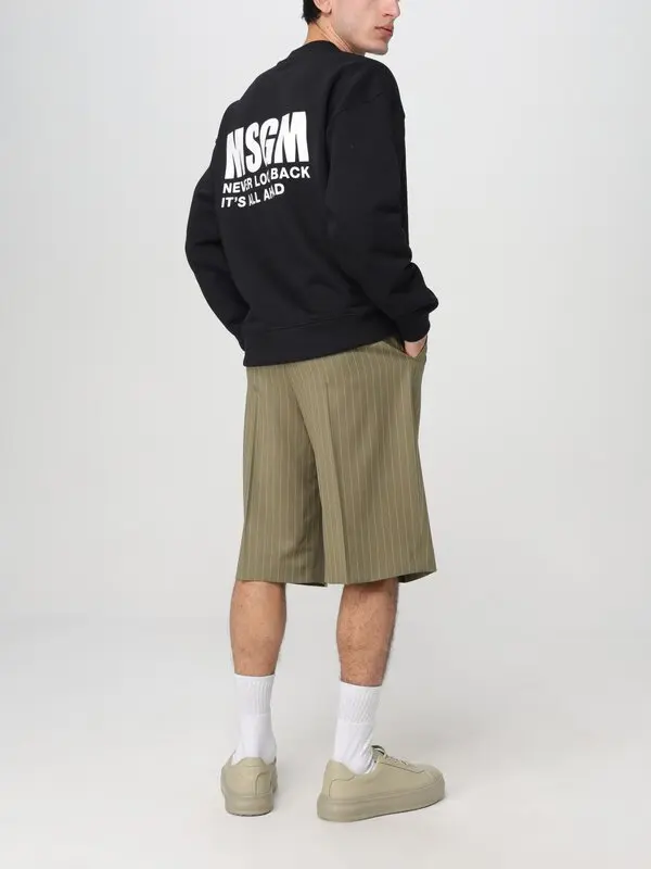 MSGM Sweatshirt With Graphic Logo - Black