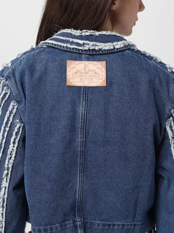 TWINSET Distressed Jacket With Fringe Detail