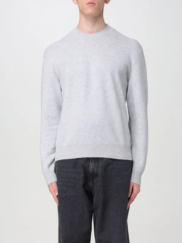 Bottega Veneta Ribbed Crew Neck Sweater With Patch Detail - Grey