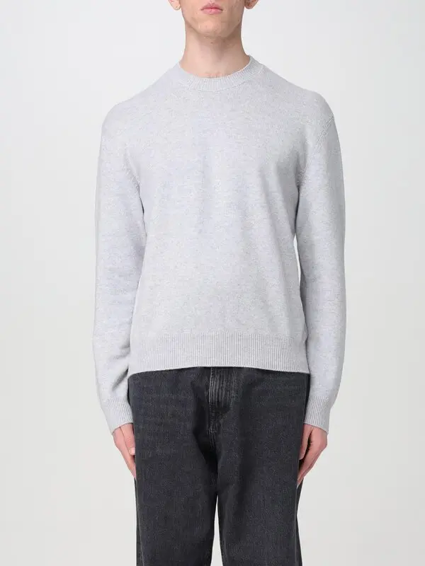 Bottega Veneta Ribbed Crew Neck Sweater With Patch Detail - Grey