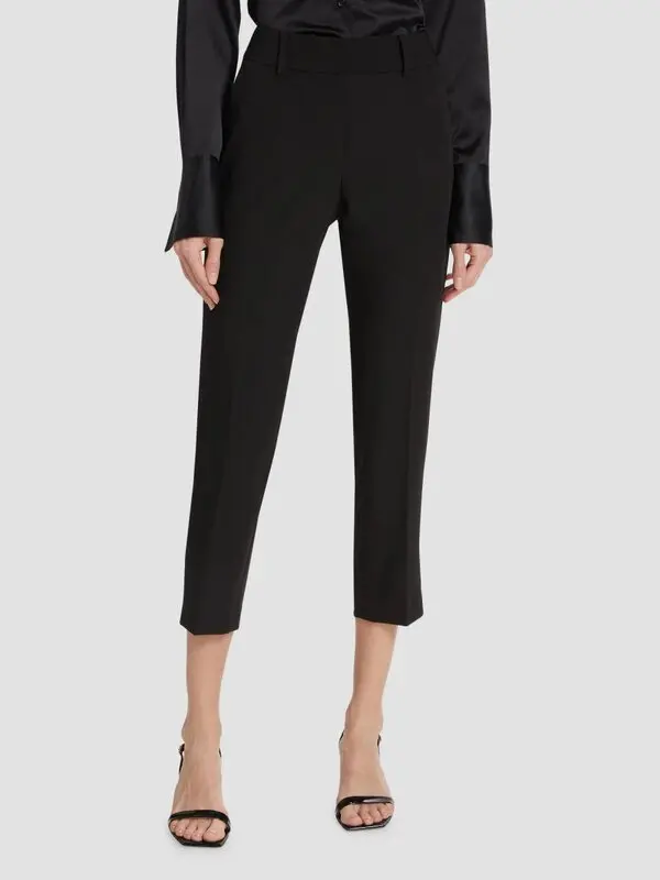 MILLY Nicola Crop Cady Pants - Black