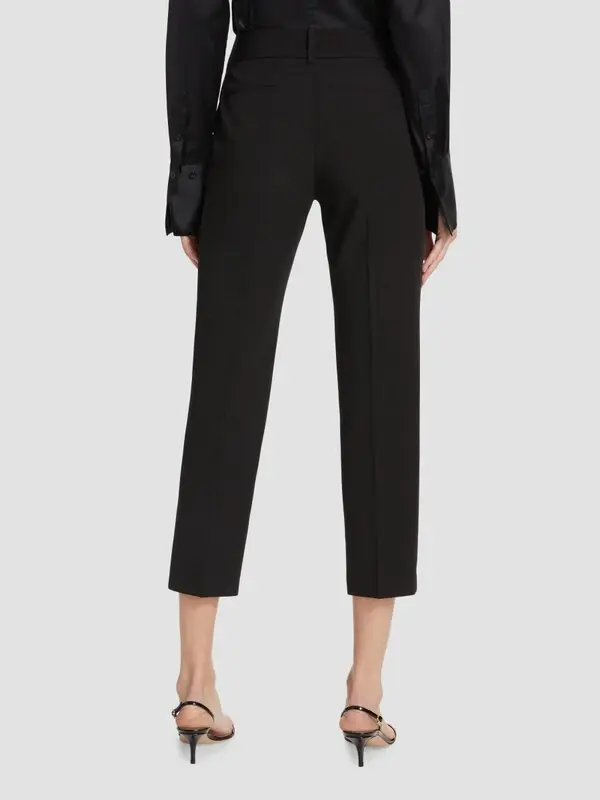 MILLY Nicola Crop Cady Pants - Black