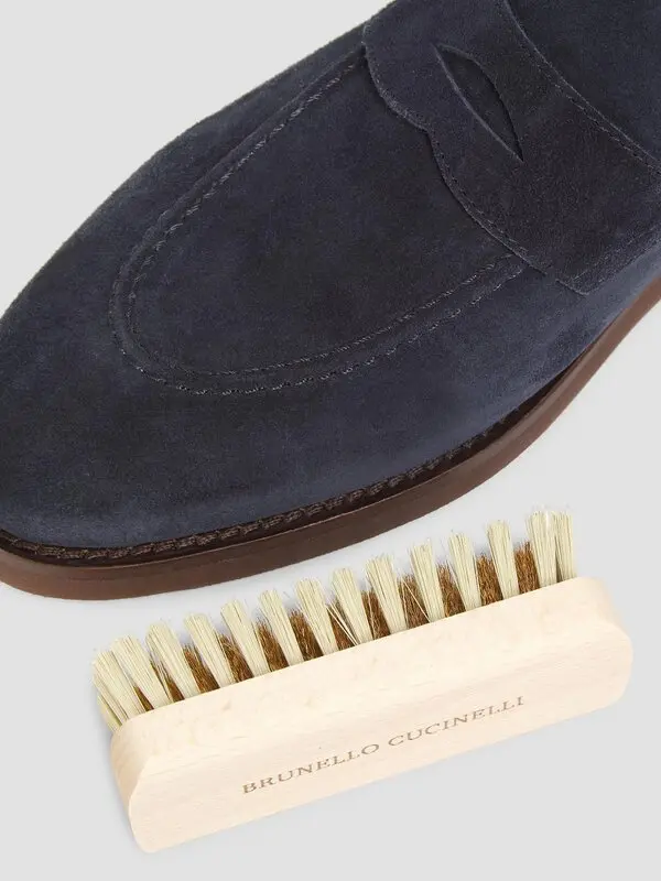 Brunello Cucinelli Leather Loafers - Navy