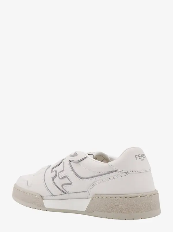 Fendi Leather Sneakers With Ff Logo