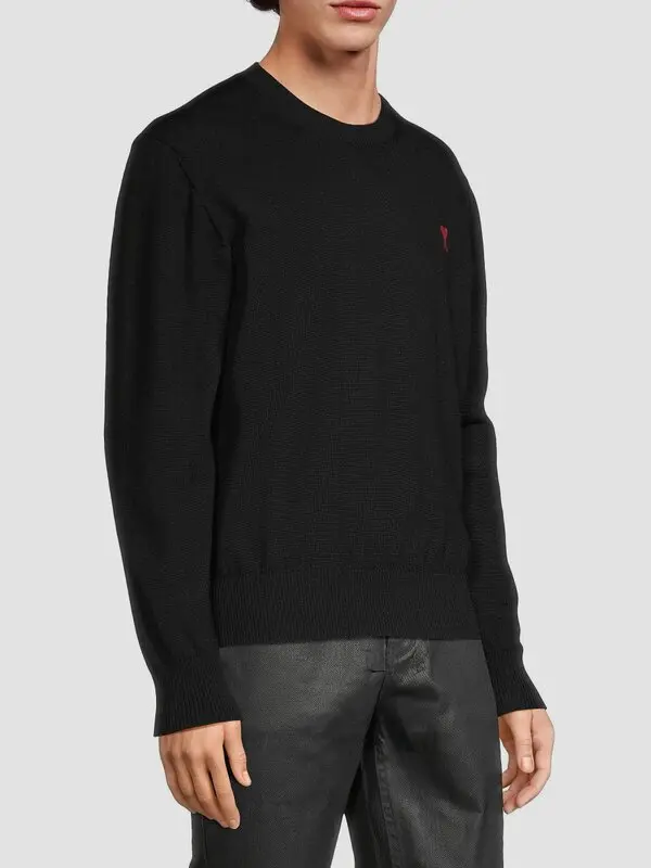 AMI Paris Logo Wool Sweater
