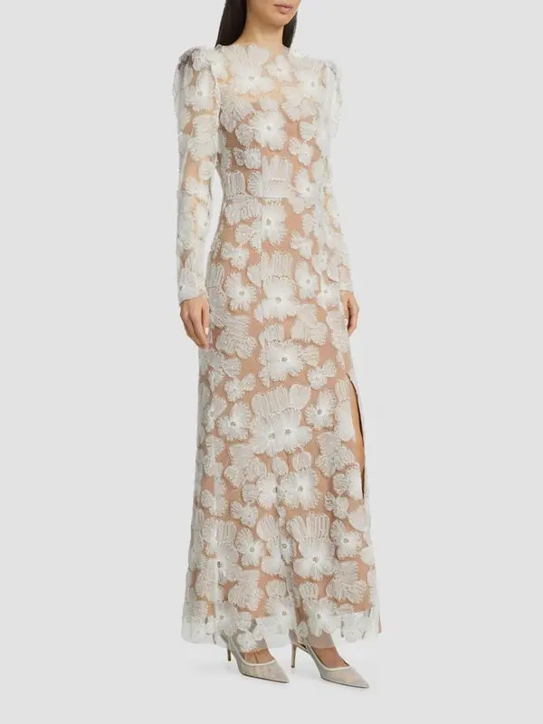 ELLIATT The New Bride Darcy Embellished Mesh Gown