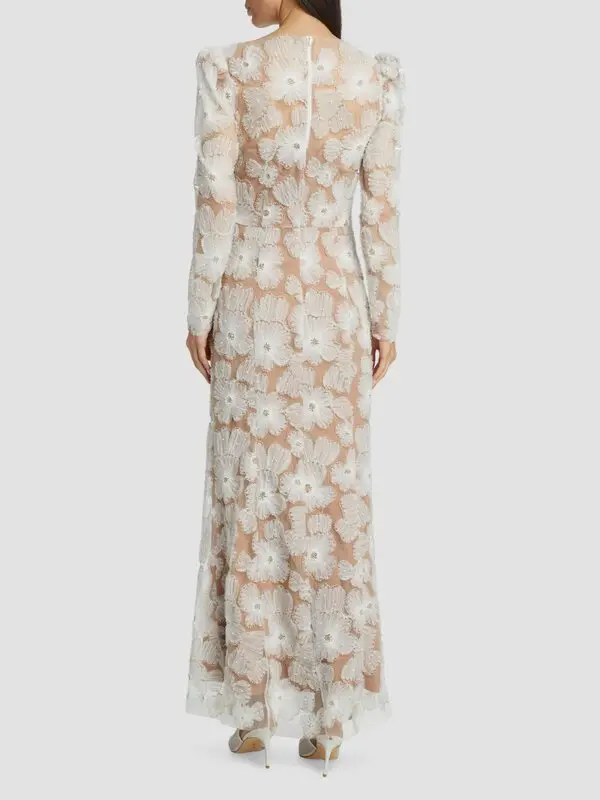 ELLIATT The New Bride Darcy Embellished Mesh Gown